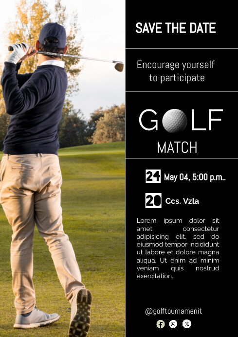 participate golf match Template | PosterMyWall