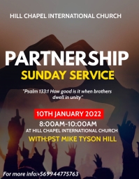 partnership sunday service flyer Template | PosterMyWall