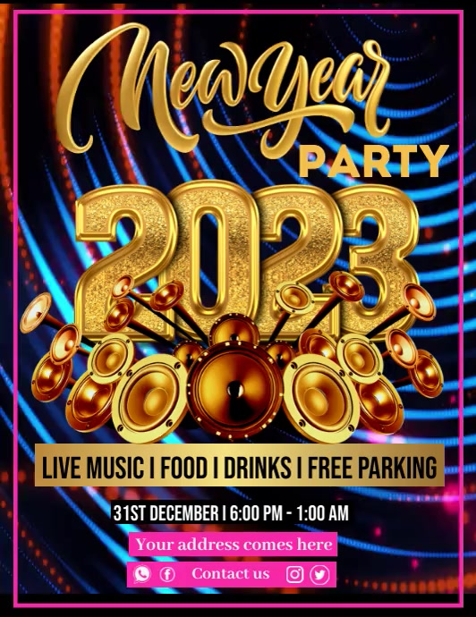 Party, New year party Template | PosterMyWall