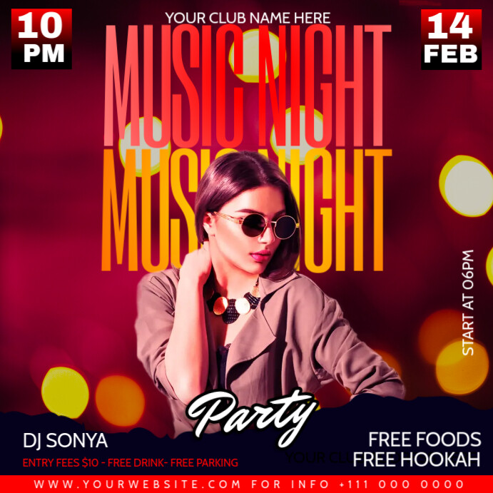 Copy of party,event,party night,music party,dj | PosterMyWall