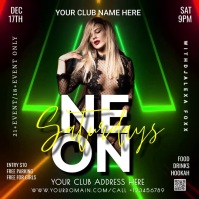 Neon Green Party Ads Template | PosterMyWall