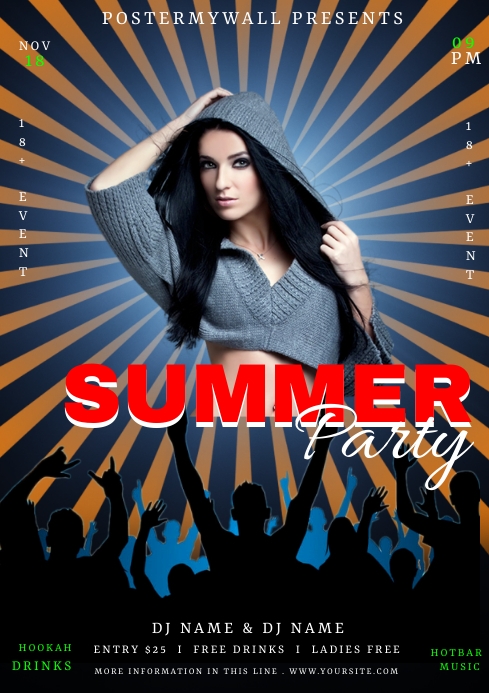 PARTY A4 TEMPLATE.E | PosterMyWall