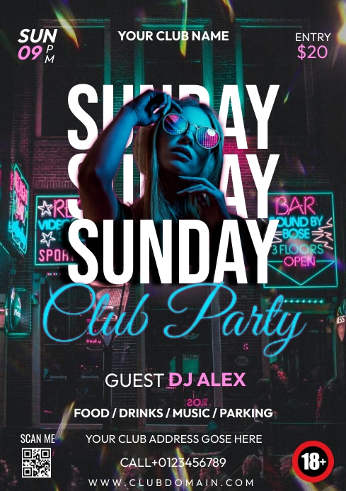 PARTY A4 TEMPLATE.R | PosterMyWall