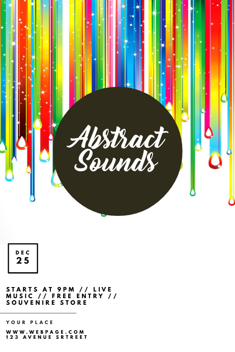 Party Abstract Sounds Party Template | PosterMyWall