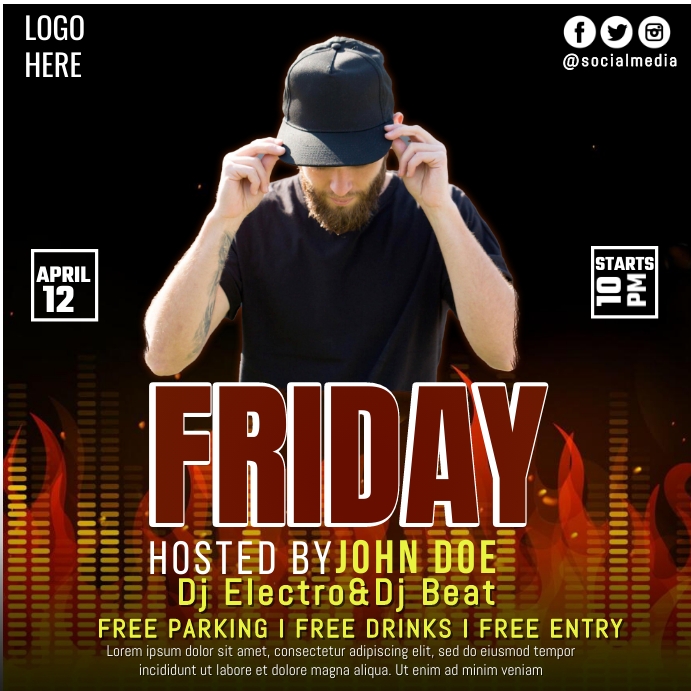 Party Ads Template | PosterMyWall