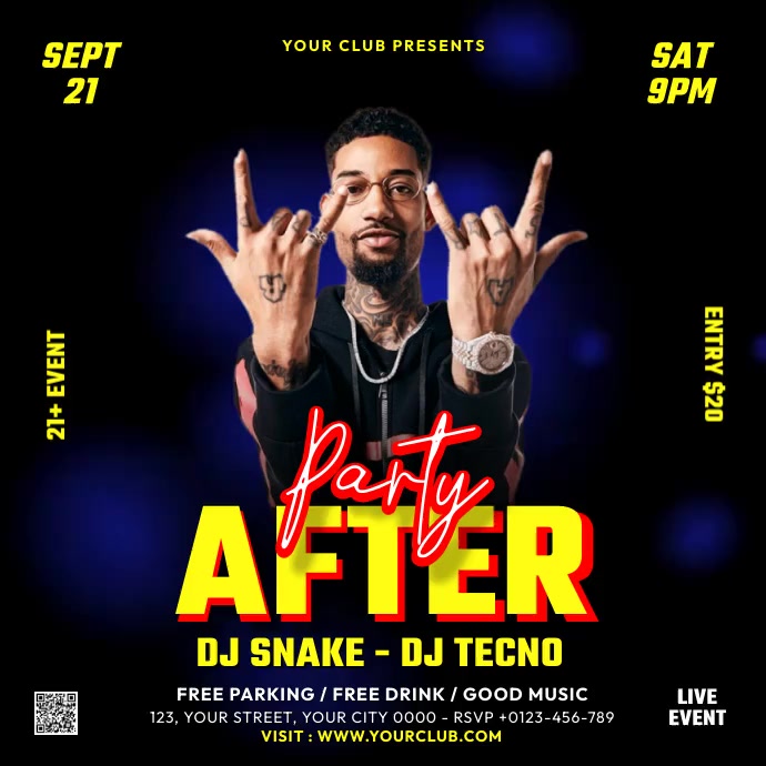Party After Template | PosterMyWall