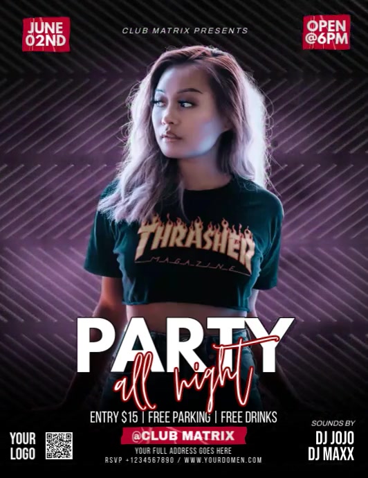 Party all night Template | PosterMyWall