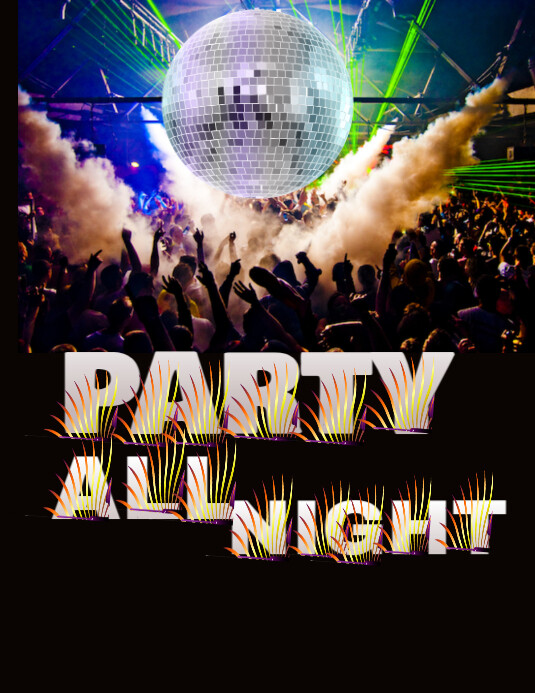 Plantilla de Party all night poster design | PosterMyWall