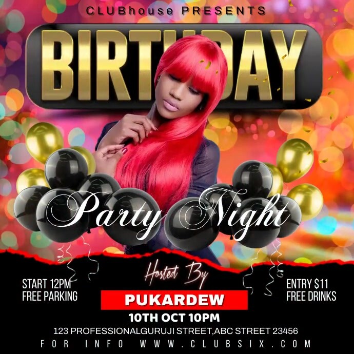 Copy of party animated poster | PosterMyWall
