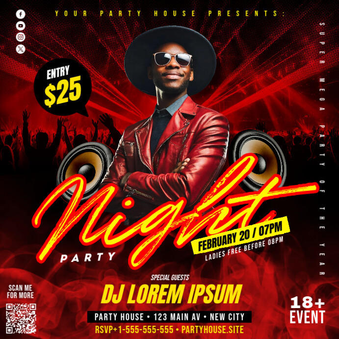 Party Banner Template | PosterMyWall