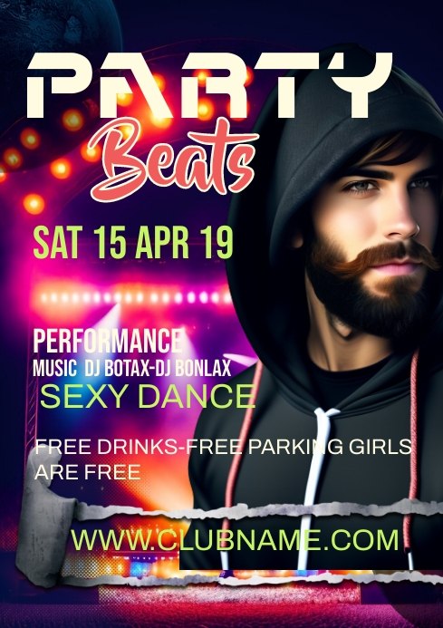 Party Beats Ads Template | PosterMyWall