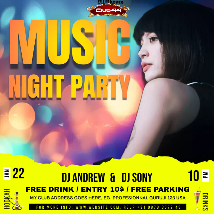 party club/bar Template | PosterMyWall