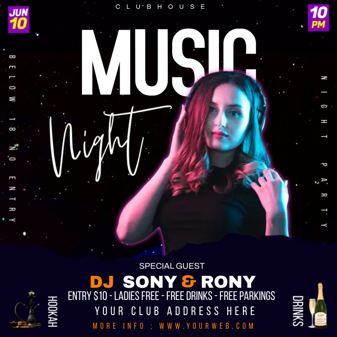 party club/bar Template | PosterMyWall