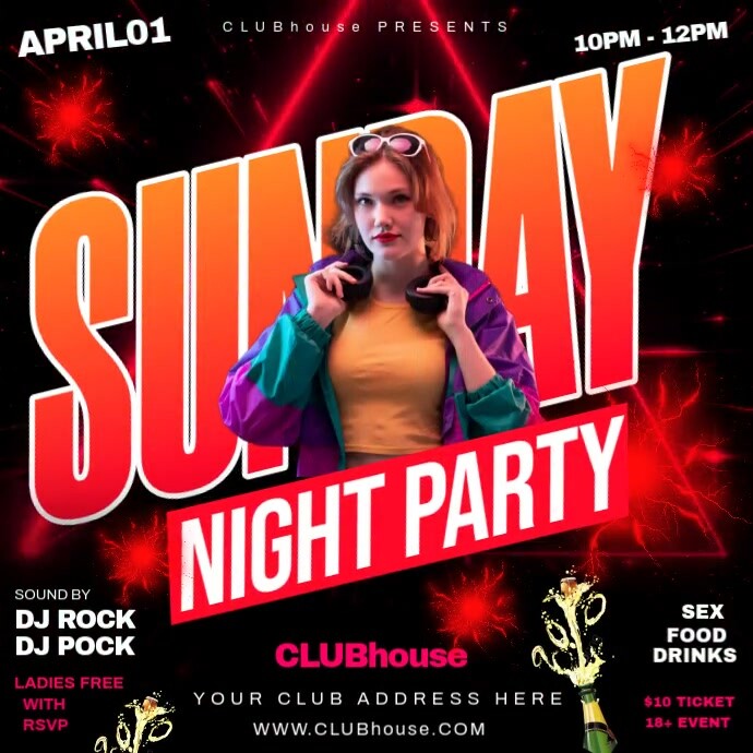 Copy of party club/bar | PosterMyWall