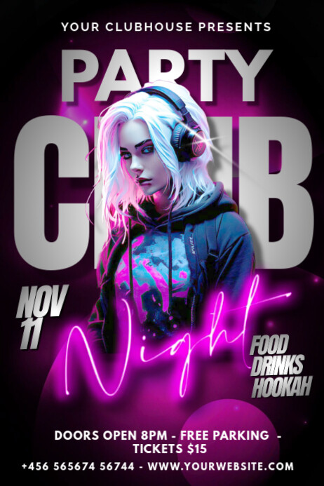 Plantilla de PARTY CLUB | PosterMyWall