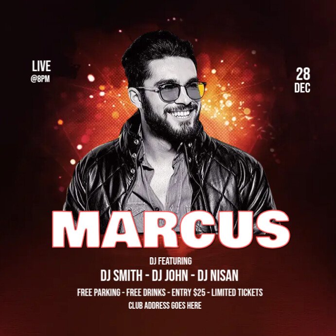 Party DJ Live Concert Template | PosterMyWall
