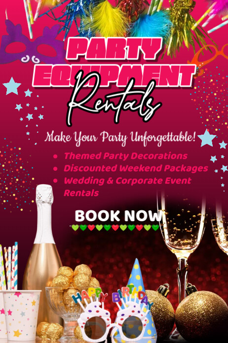 Party equipment rental Template | PosterMyWall