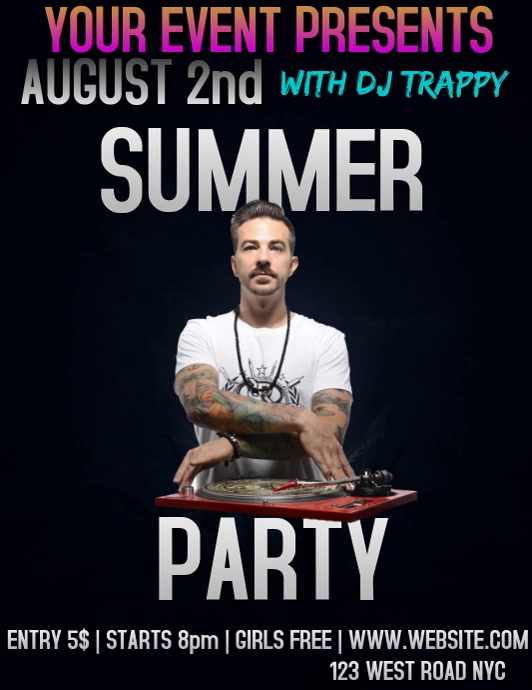 Copy of PARTY EVENT DIGITAL FLYER AD TEMPLATE | PosterMyWall