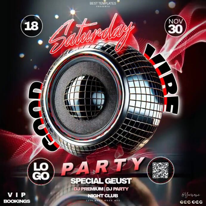 PARTY EVENT TEMPLATE | PosterMyWall