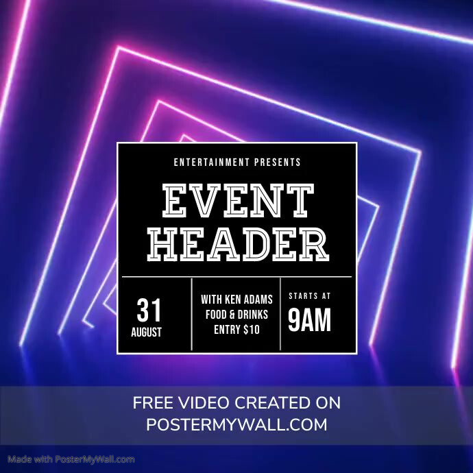 Party event video ad template (3) | PosterMyWall