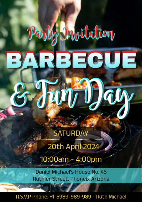 Plantilla de Party Family fun day barbecue eating event | PosterMyWall
