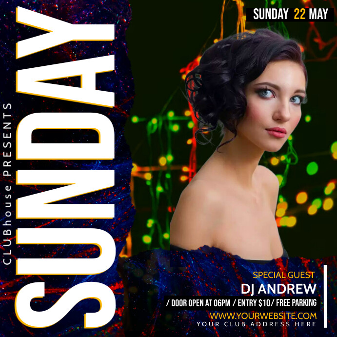 party flyer background social media advertise Template | PosterMyWall