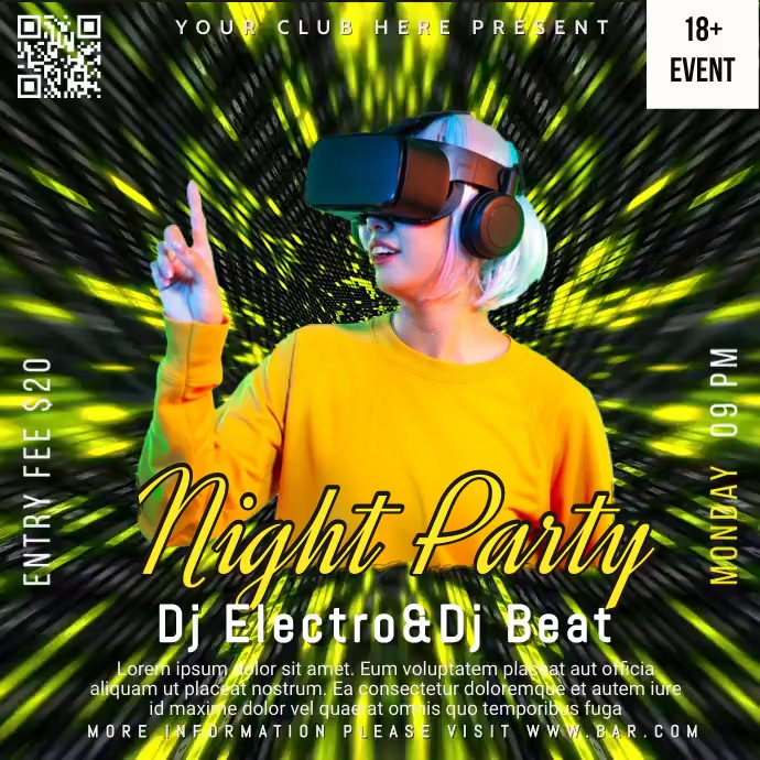 Party Flyer Video Ads Template | PosterMyWall