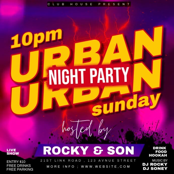 party graphics, Template | PosterMyWall