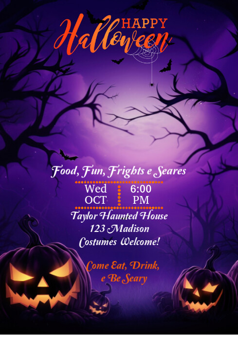 Party halloween | Fiesta de Halloween Template | PosterMyWall