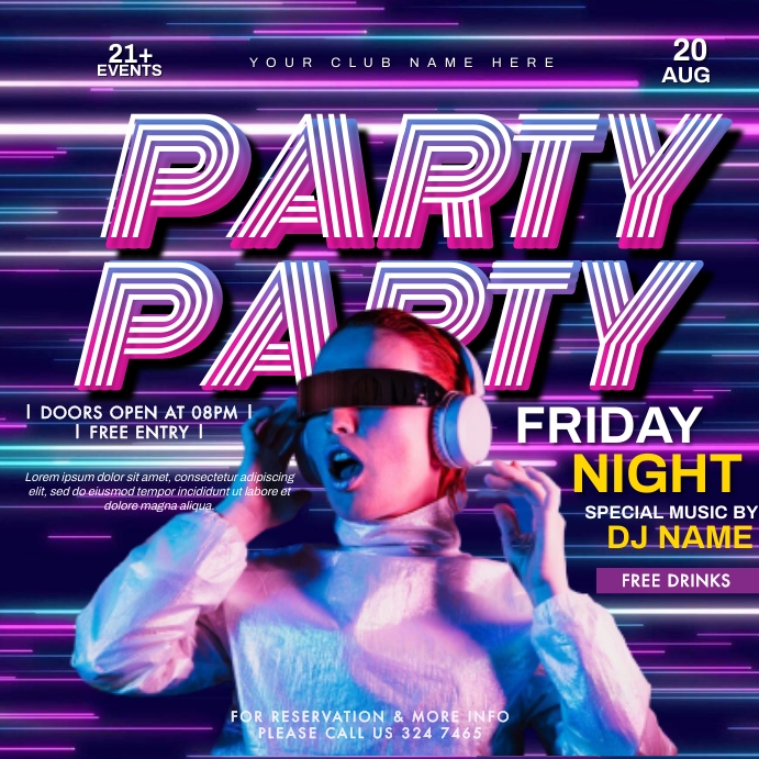 PARTY INSTA.A Template | PosterMyWall