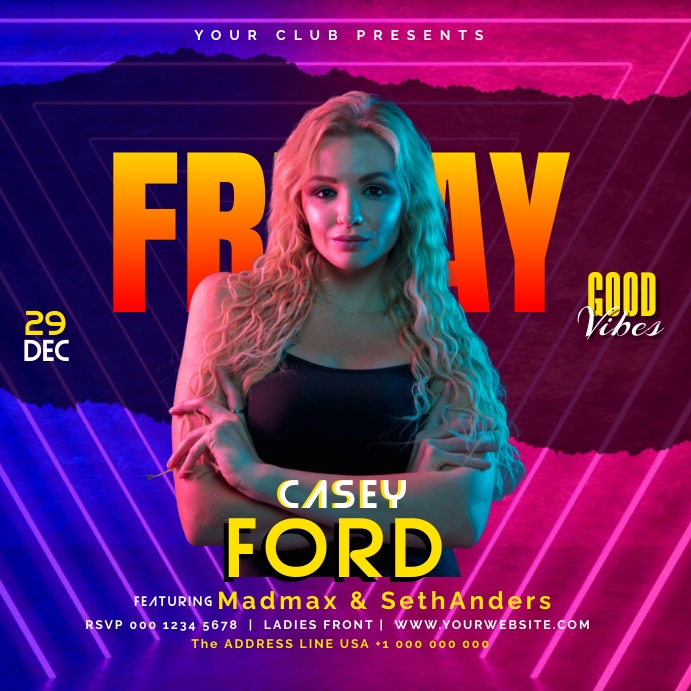 Plantilla de De Insta.kc de Fiesta de | PosterMyWall