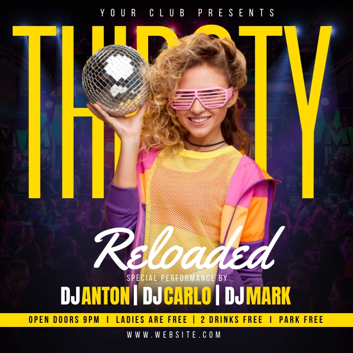 Plantilla de De Insta.kc de Fiesta de | PosterMyWall