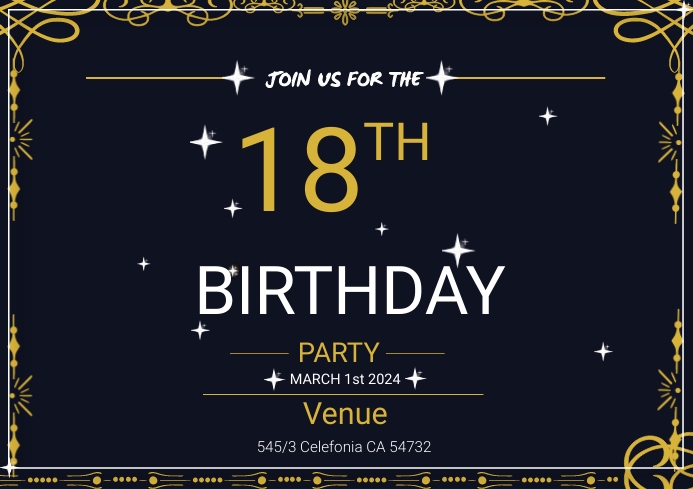 Party Invitation Card Template | PosterMyWall