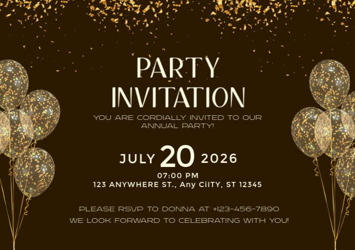 PARTY INVITATION Template | PosterMyWall