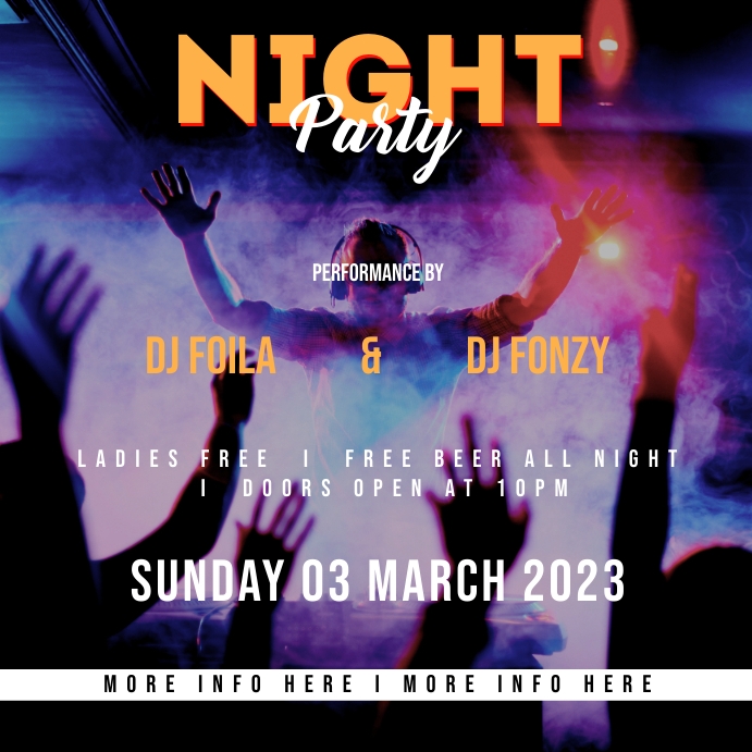 PARTY INVITATION FLYER Template | PosterMyWall