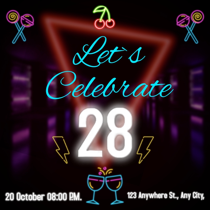 Party Invitation Instagram Post Template | PosterMyWall