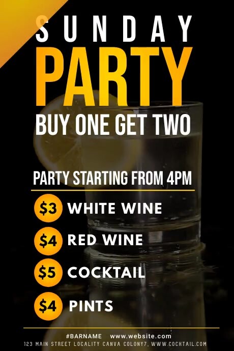 party menu Template | PosterMyWall