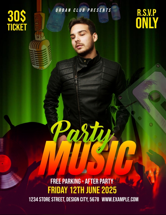 Party Music ads Template | PosterMyWall