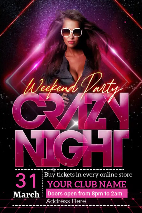 Party Night, Dance Club poster, Weekend Party Template | PosterMyWall
