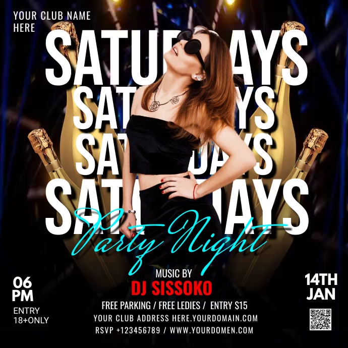 PARTY night (1) Template | PosterMyWall