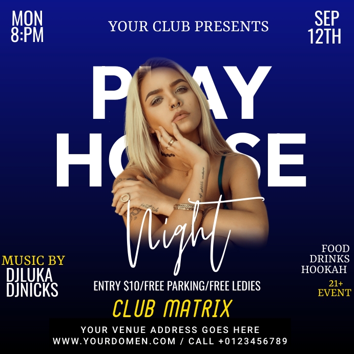 PARTY night (2) Template | PosterMyWall