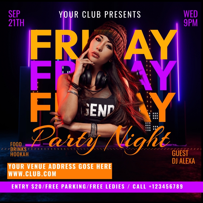 PARTY night (27) Template | PosterMyWall