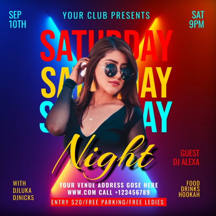 PARTY night (7) Template | PosterMyWall