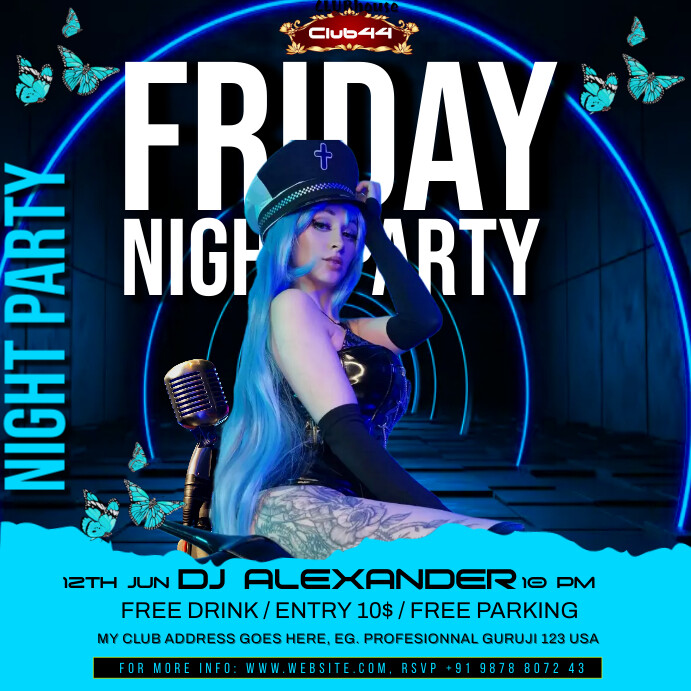 Plantilla de party night ad | PosterMyWall