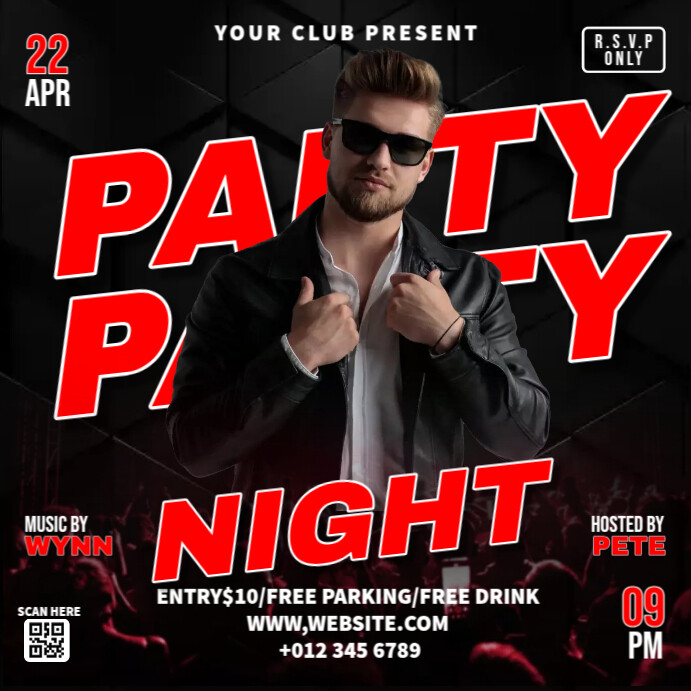 Party Night Ads Template | PosterMyWall