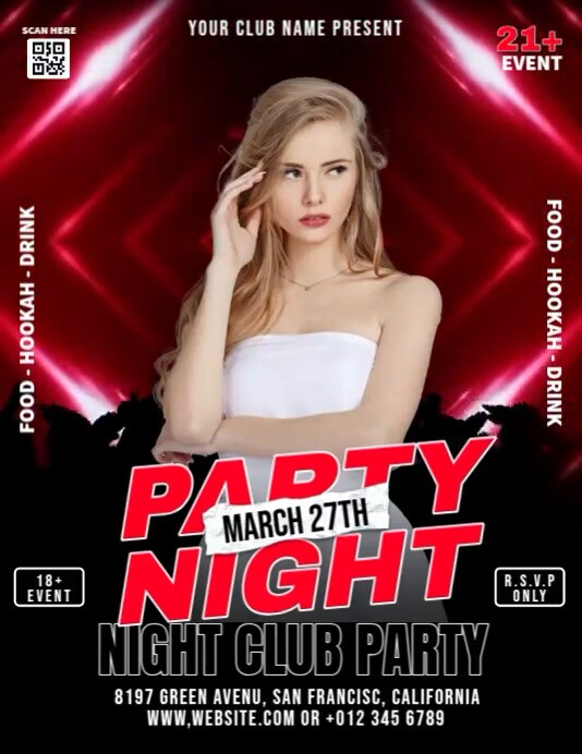 Plantilla de Party Night Ads | PosterMyWall