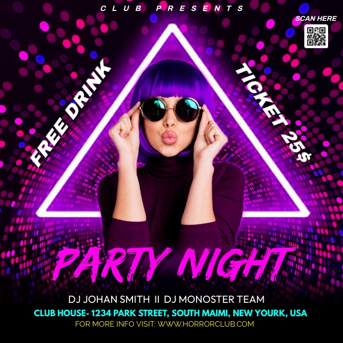 Party Night Ads Template | PosterMyWall