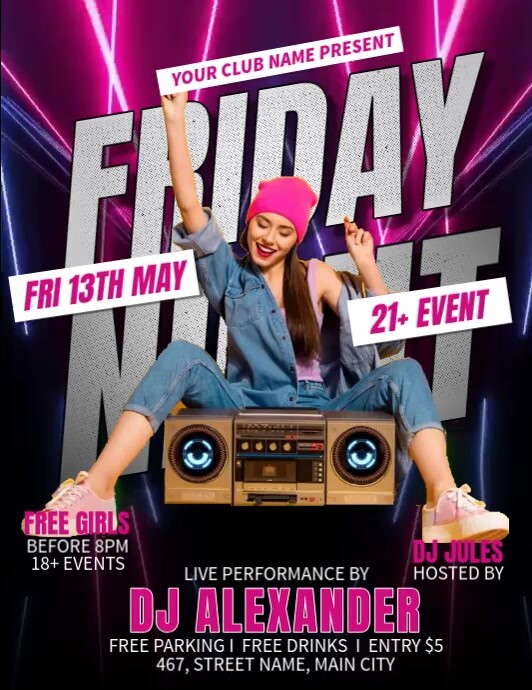 Party Night Ads Template | PosterMyWall