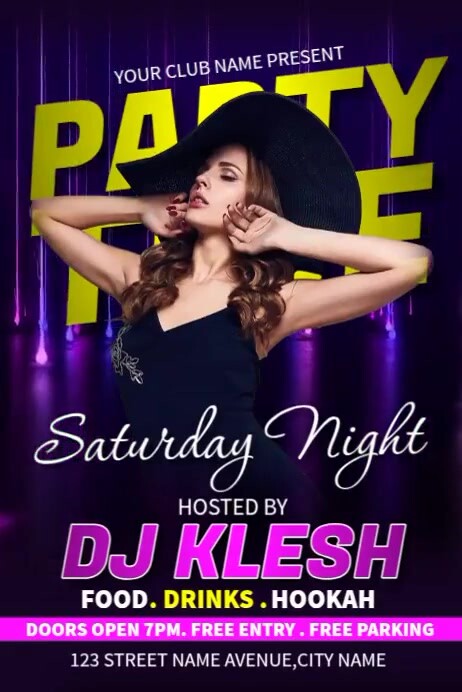 Party Night Ads Template | PosterMyWall