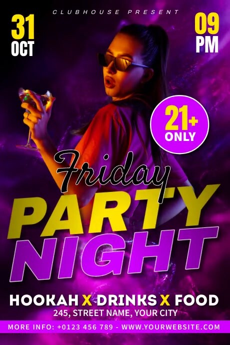 Party Night Ads Template | PosterMyWall